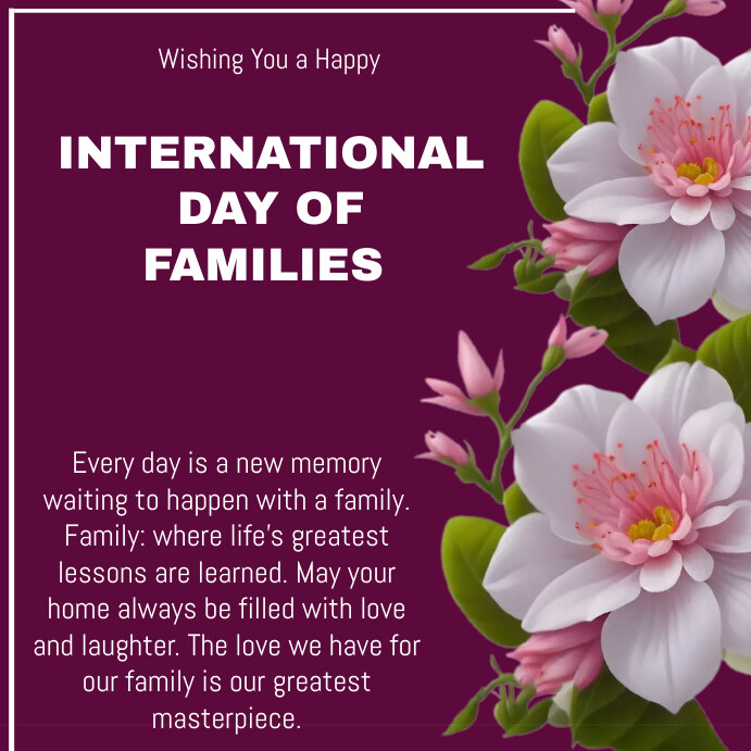 International day of families day template | PosterMyWall