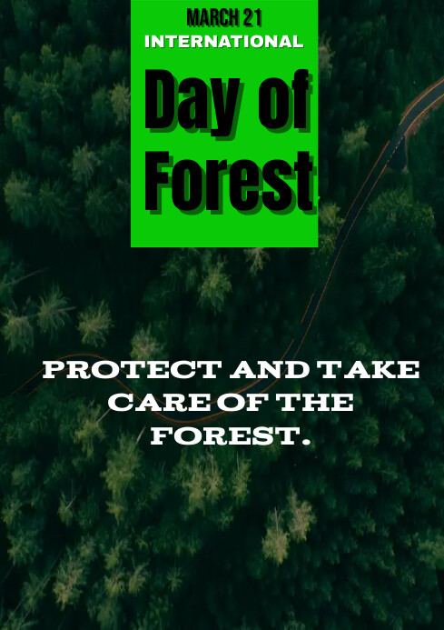 International day of forest wish card Template | PosterMyWall