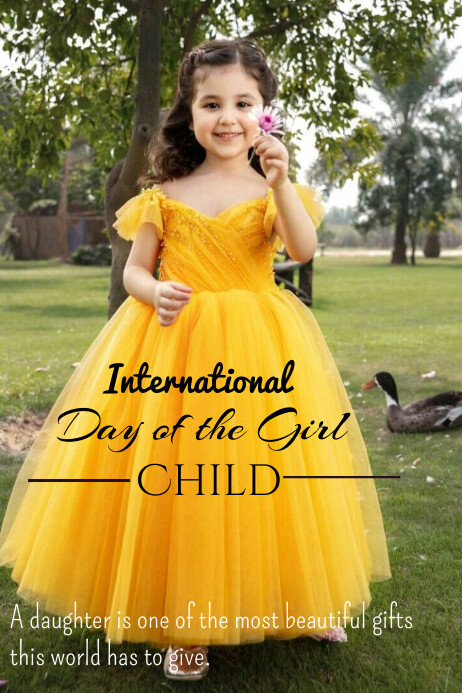 International day of girl child poster Template | PosterMyWall