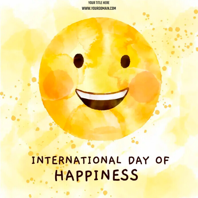international day of happiness (1) Template | PosterMyWall