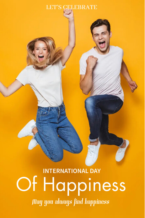 International day of happiness Template | PosterMyWall