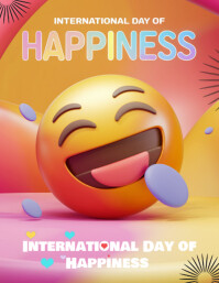 International Day Of Happiness Flyer 2025 Template | PosterMyWall