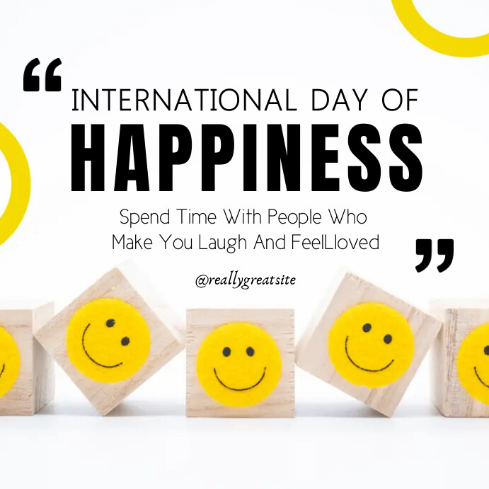 International Day of Happiness Template | PosterMyWall