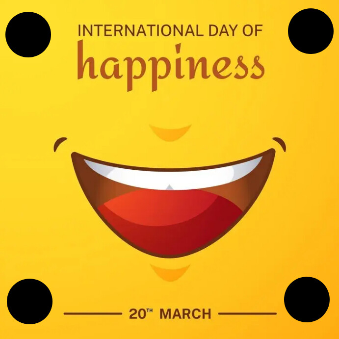 International day of happiness flyer Templat | PosterMyWall