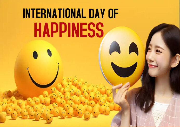 International day of happiness flyer Template | PosterMyWall