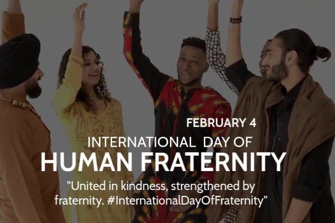 International Day Of Human Fraternity Poster Template | PosterMyWall