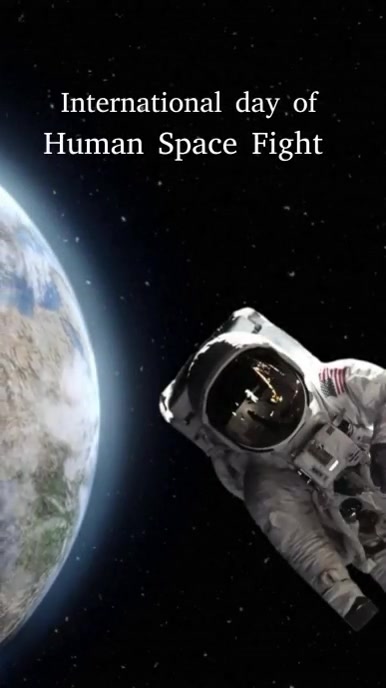 International day of Human space Fight Template | PosterMyWall