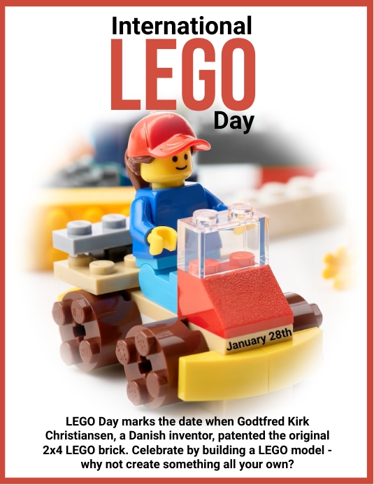 International day of lego flyer Template | PosterMyWall