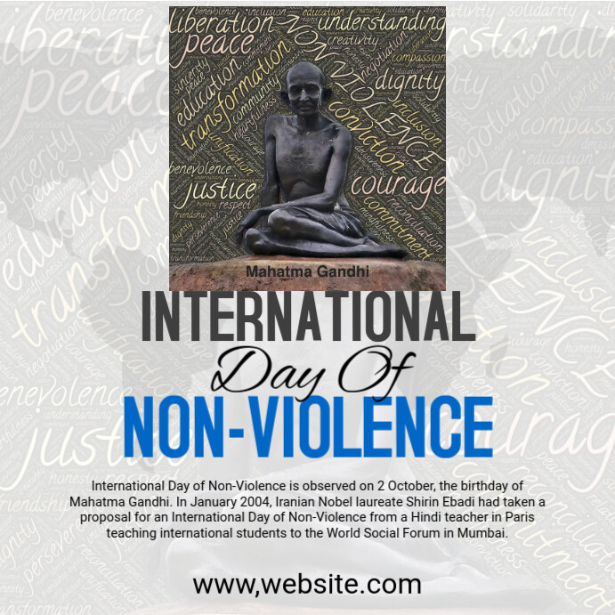 Copy of International Day of Non-Violence | PosterMyWall