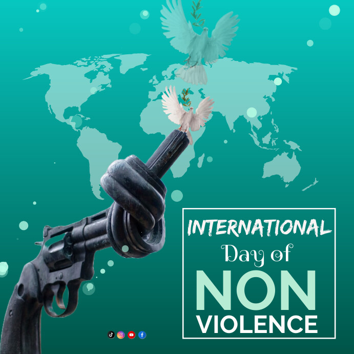 International Day of Non-Violence Modelo | PosterMyWall