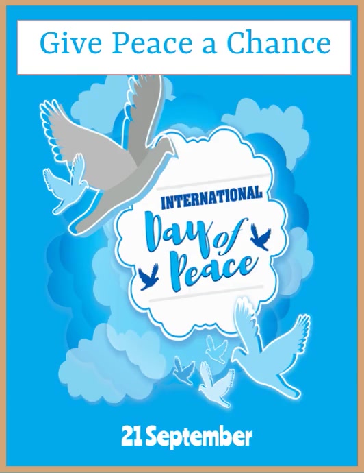 international day of Peace, 21 September Template | PosterMyWall