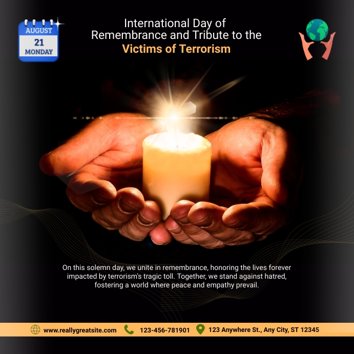 International Day of Remembrance and Tribute Template | PosterMyWall