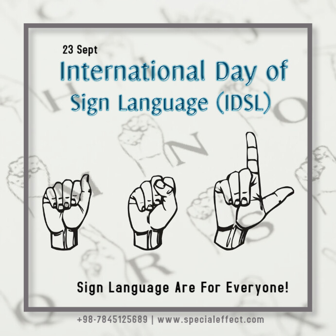 Copy of International day of Sign Language (IDSL) | PosterMyWall