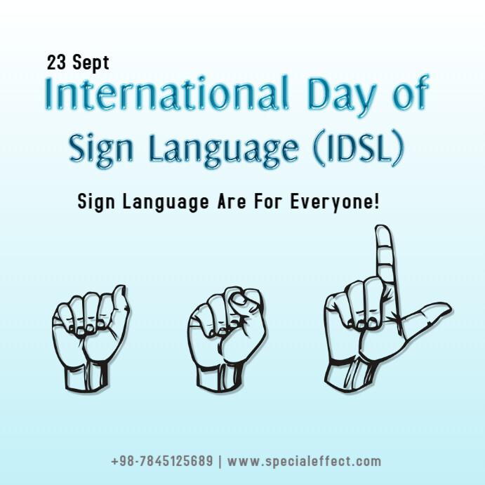 international day of Sign Language (IDSL) Template | PosterMyWall
