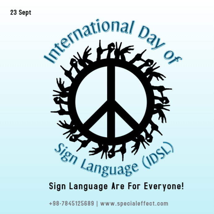 International day of Sign Language (IDSL) Template | PosterMyWall