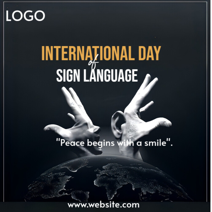 International day of sign language flyer Templat | PosterMyWall