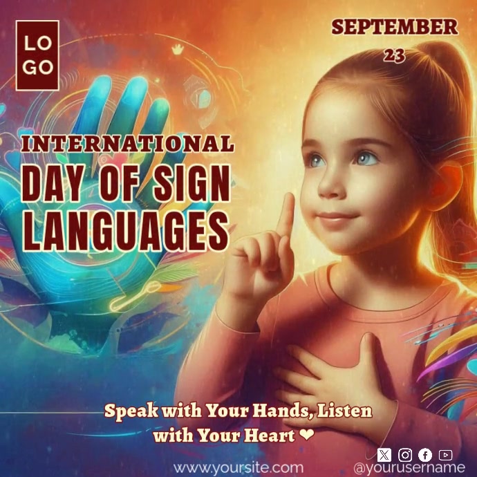 Modèle International Day Of Sign Languages | PosterMyWall