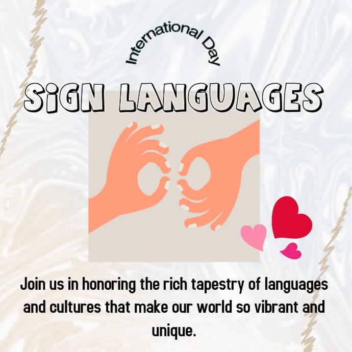 Modèle International Day Of Sign Languages Instagram | PosterMyWall