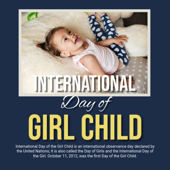 International Day of the Girl Child Template | PosterMyWall