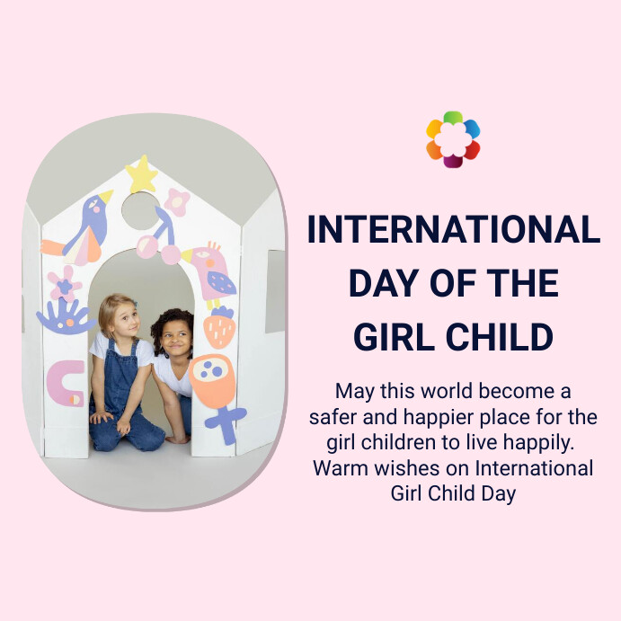 international day of the girl child pink Template | PosterMyWall