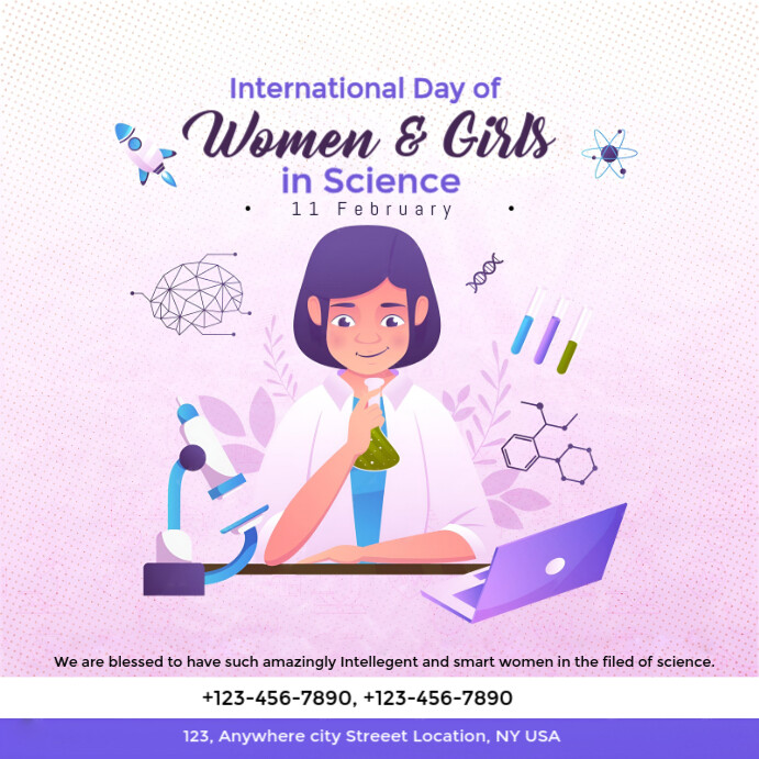 International Day of Women and Girls in Science Template | PosterMyWall