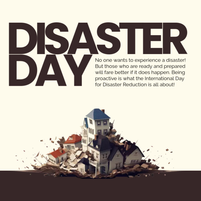 International Disaster Day Instagram Post Template | PosterMyWall