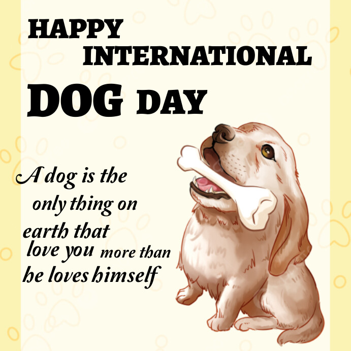 International Dog Day Instagram Post Template | PosterMyWall