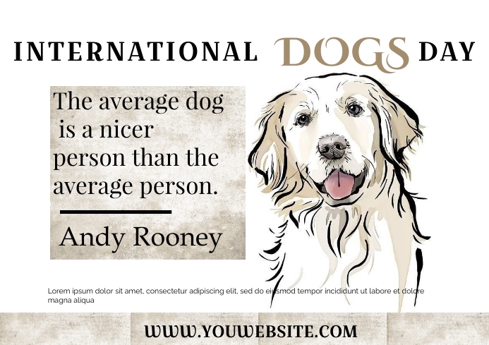 international dogs day A4 Template | PosterMyWall