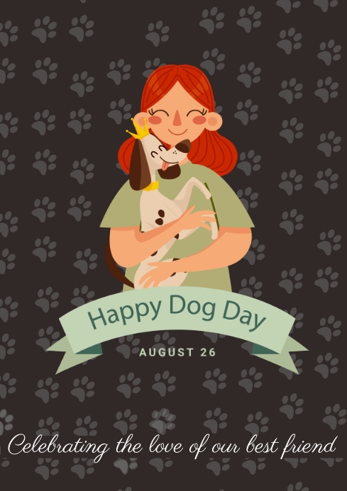 international dogs day A4 template | PosterMyWall