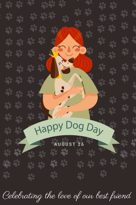 international dogs day banner 4'x6' template | PosterMyWall
