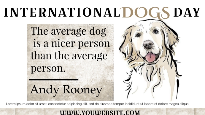 international dogs day DIGITAL DISPLAY Templa Template | PosterMyWall