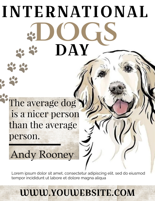 international dogs day flyer (US template) | PosterMyWall