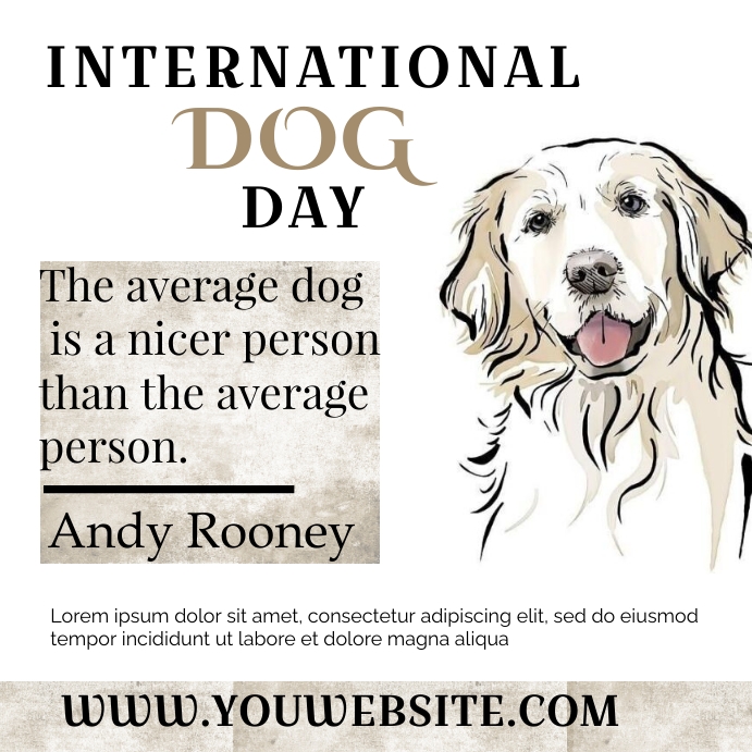Plantilla de international dogs day INSTAGRAM POST templat | PosterMyWall