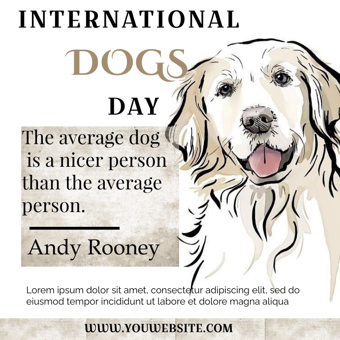 international dogs day INSTAGRAM POST Templat Template | PosterMyWall