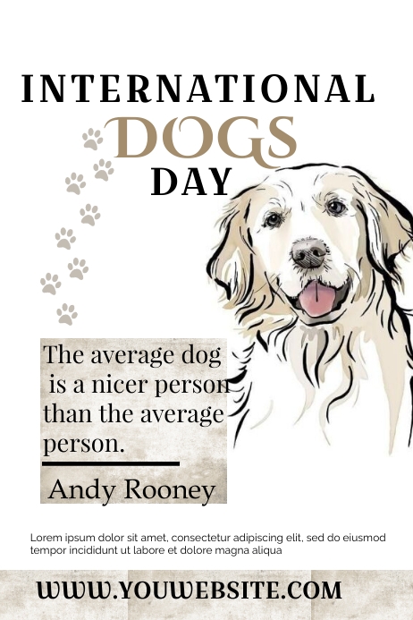 international dogs day poster template | PosterMyWall