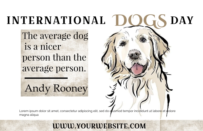 international dogs day TABLOID Template (1) | PosterMyWall