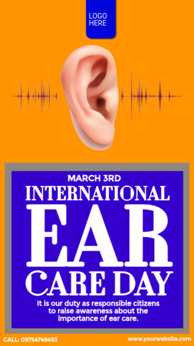 International Ear Care Day Ad Template | PosterMyWall