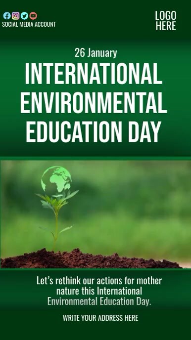 Copy of international environmental education day | PosterMyWall