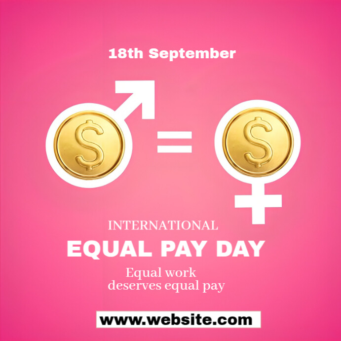 International equal pay day flyer Template | PosterMyWall