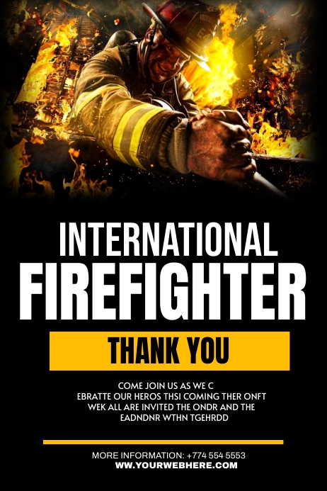 international firefighter Template | PosterMyWall