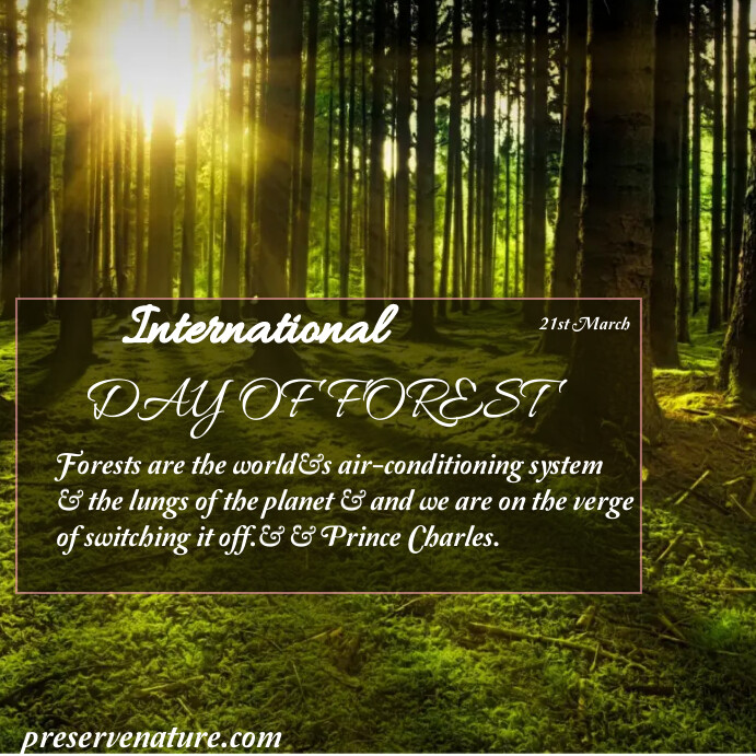 International forest day template | PosterMyWall