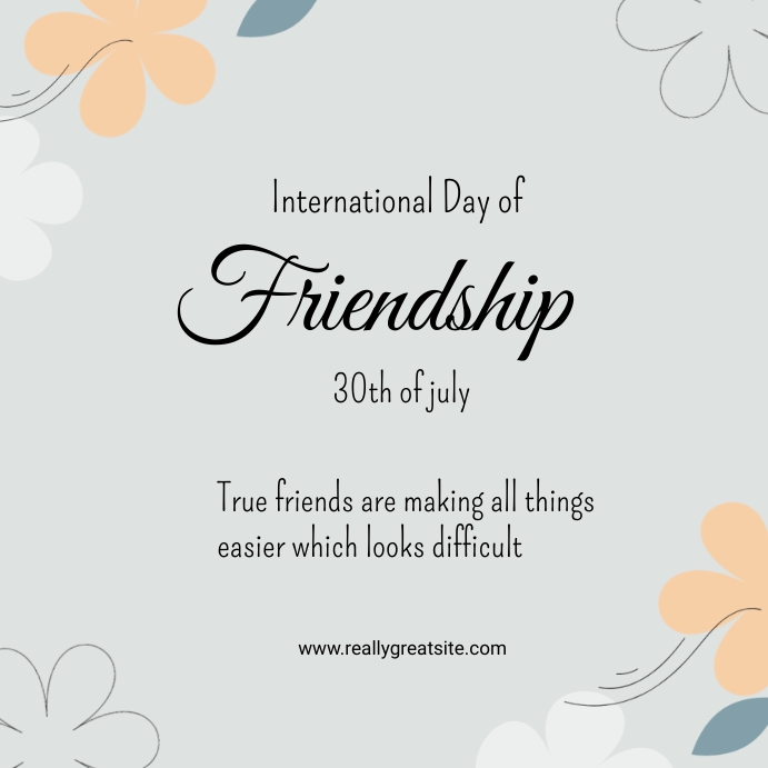 Plantilla de international friendship day template | PosterMyWall