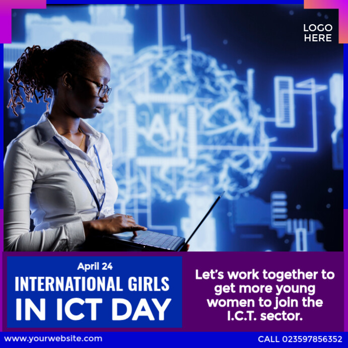 International Girls In ICT Day Template | PosterMyWall