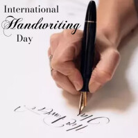 international handwriting day instagrame post Template | PosterMyWall