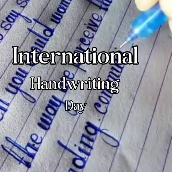Copy of International handwriting day Instagram post | PosterMyWall