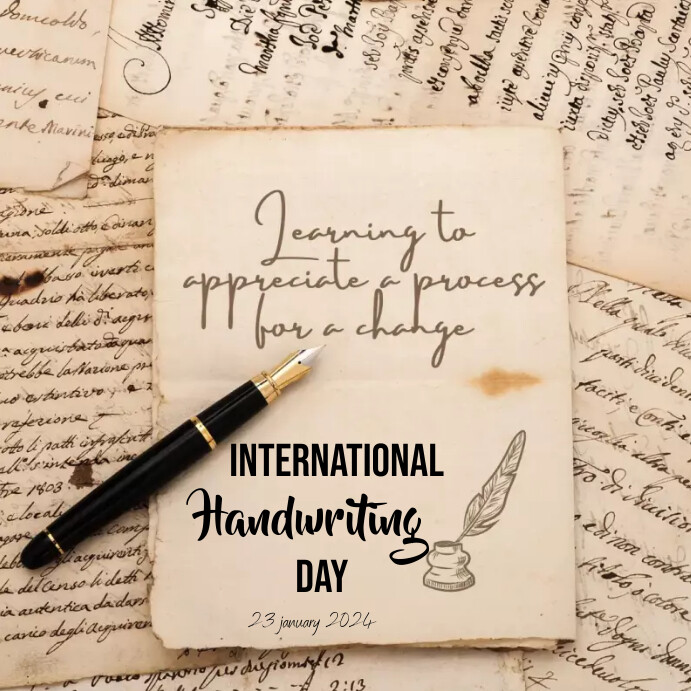 international handwriting day instagrame post Template | PosterMyWall