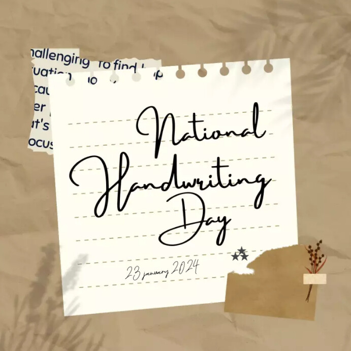 international handwriting day instagrame post Template | PosterMyWall