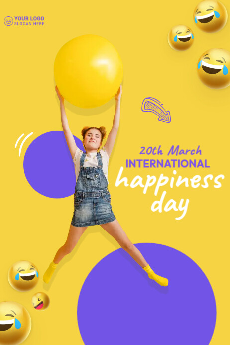 International Happiness Day Ads Template | PosterMyWall
