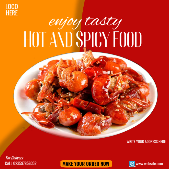international hot and spicy food day Templat | PosterMyWall