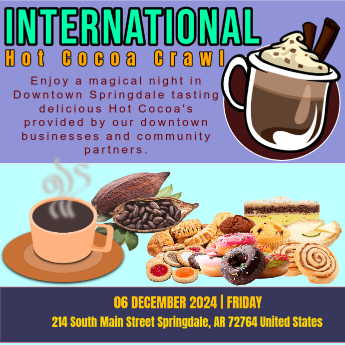 Copy of International Hot Cocoa Crawl Instagram Post | PosterMyWall